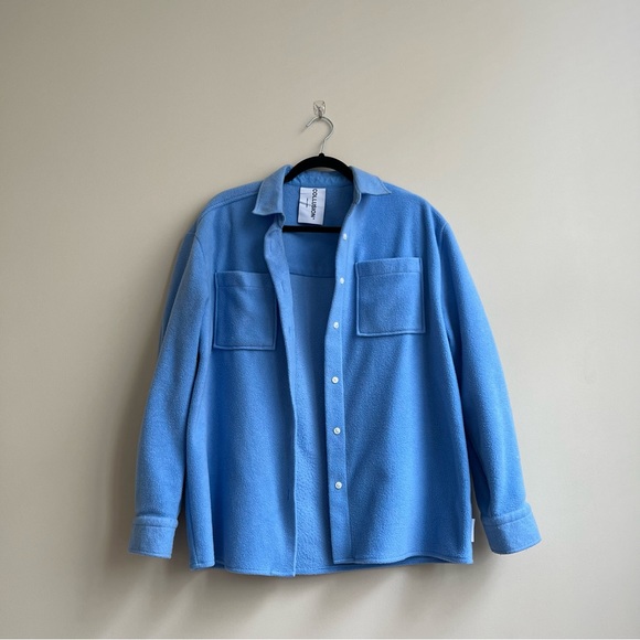 ASOS | Jackets & Coats | Oversized Blue Asos Fleece Shacket | Poshmark